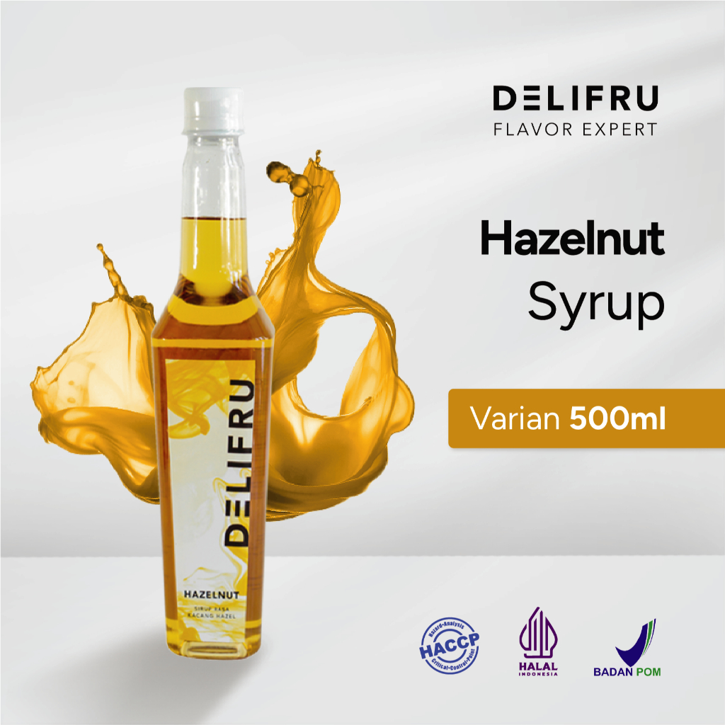 Jual Delifru Hazelnut Syrup 500 ml - Sirup Hazelnut | Shopee Indonesia