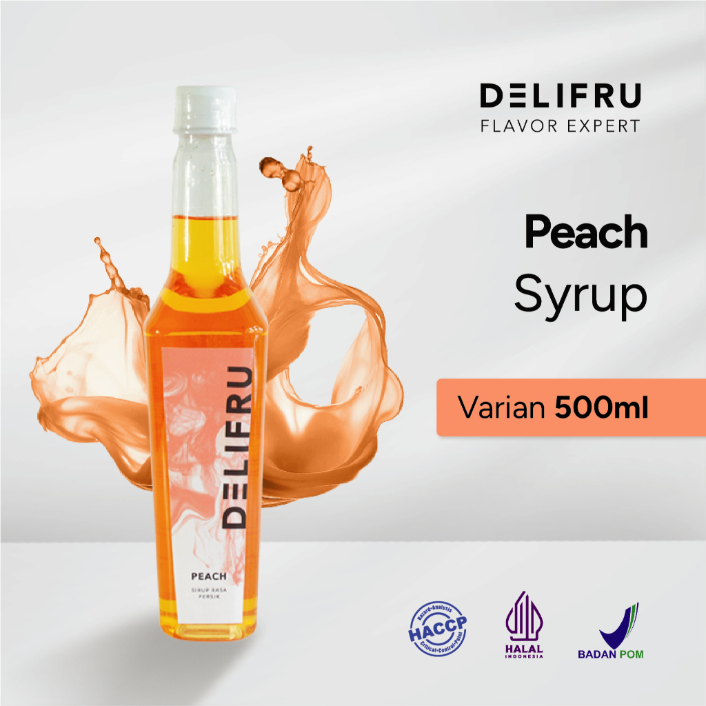 Jual Delifru Peach Syrup 500 ml - Sirup Persik | Shopee Indonesia