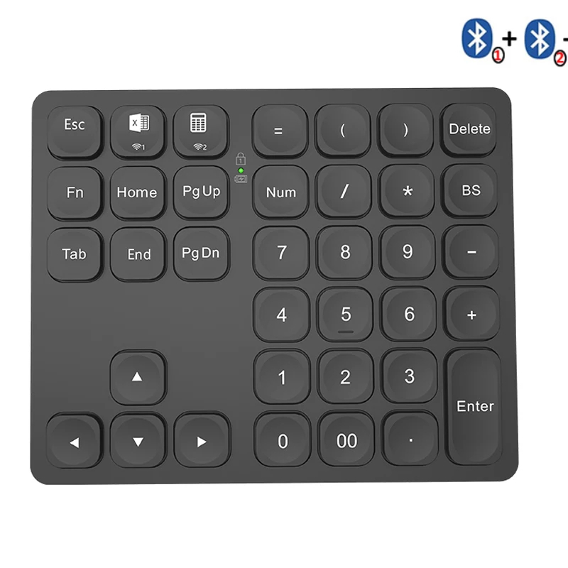 Jual Dual Bluetooth Wireless Numeric Keypad Keyboard 36 Keys for Tablet ...