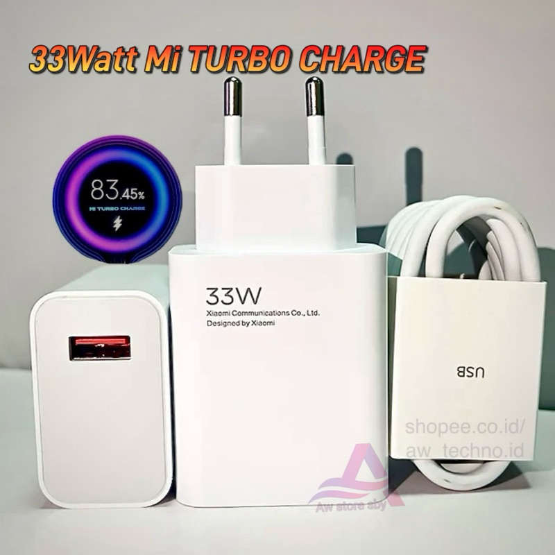 Jual Charger Xiaomi 33 Watt Type C 6A TURBO Charge Redmi 13 note 9 10 ...
