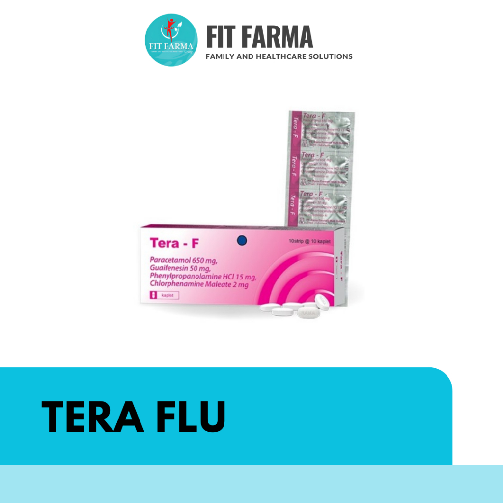 Jual Tera-F Obat Demam Meriang Flu Batuk Paracetamol 650MG | Shopee ...
