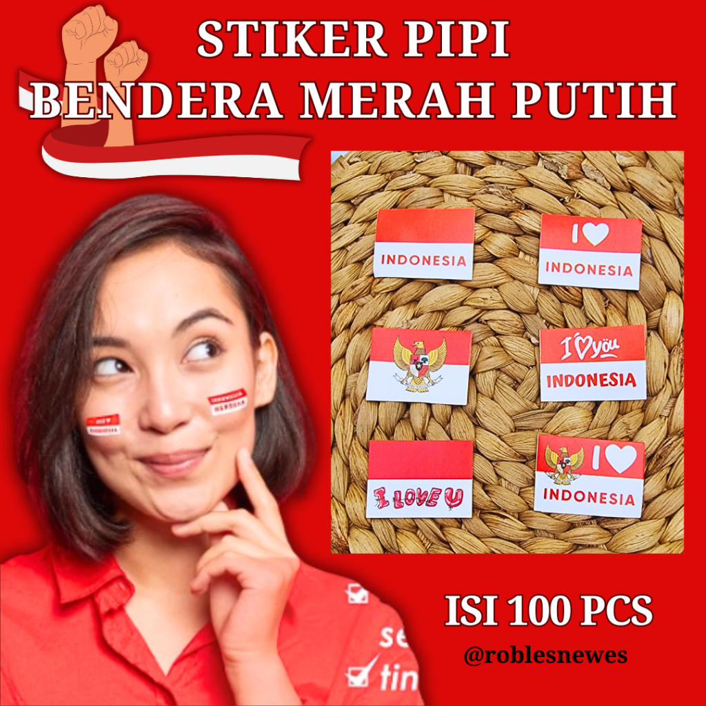 Jual STICKER PIPI BENDERA MERAH PUTIH || TEMPELAN STICKER / STIKER PIPI ...