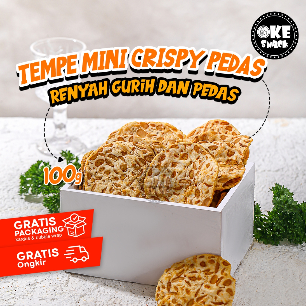 Jual Tempe Mini Crispy Pedas 100g | Shopee Indonesia