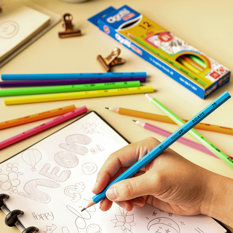 Jual Agatis Neopex - Pensil Tulis Neon 2B 1Box - Isi 12 Pcs | Shopee ...