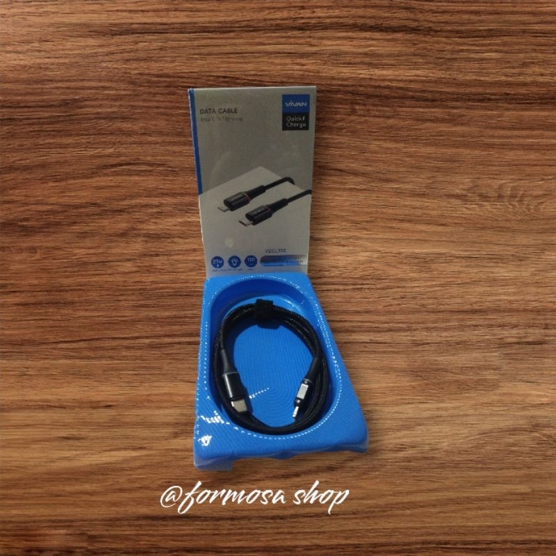 Jual KABEL DATA LED TYPE C TO LIGHTNING FAST CHARGING 27W 120CM VIVAN ...
