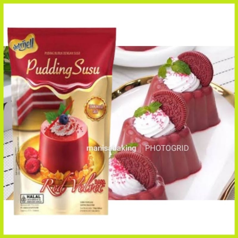 Jual NUTRIJELL PUDING SUSU RED VELVET PUDDING NUTRIJEL 110 GRAM POWDER ...