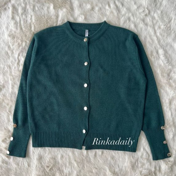 Jual Starla Cardigan Basic Kancing Gold Tebal Premium | Shopee Indonesia