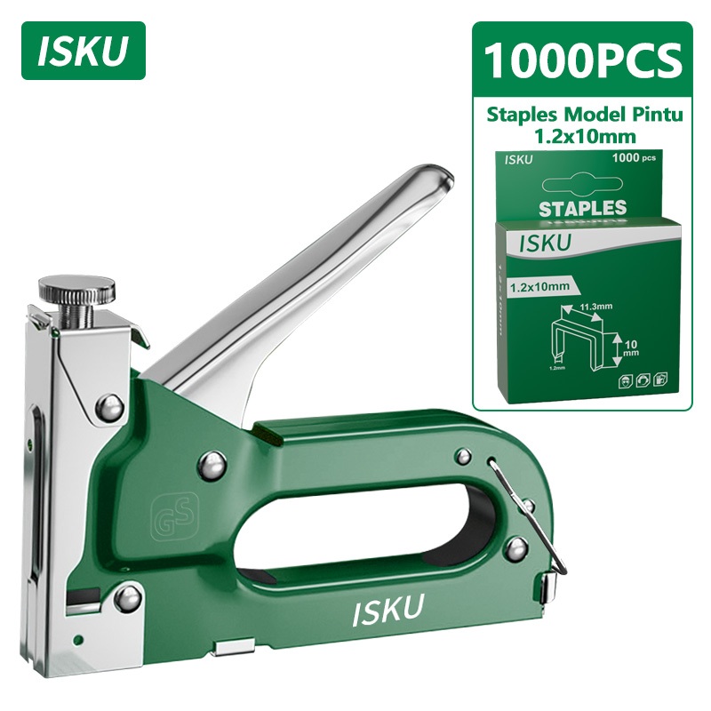 Jual ISKU Isi Staples tembak jok motor/Stapler tembak kayu gun paku ...