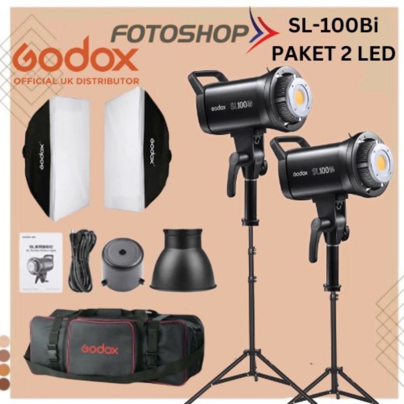 Jual PAKET LAMPU GODOX SL100D LED VIDEO LIGHTING | Shopee Indonesia