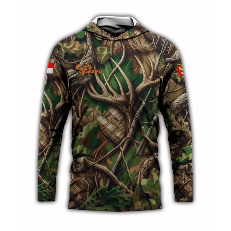 Jual baju camo hunting | hoodie shirt | baju camo motif nusantara ...