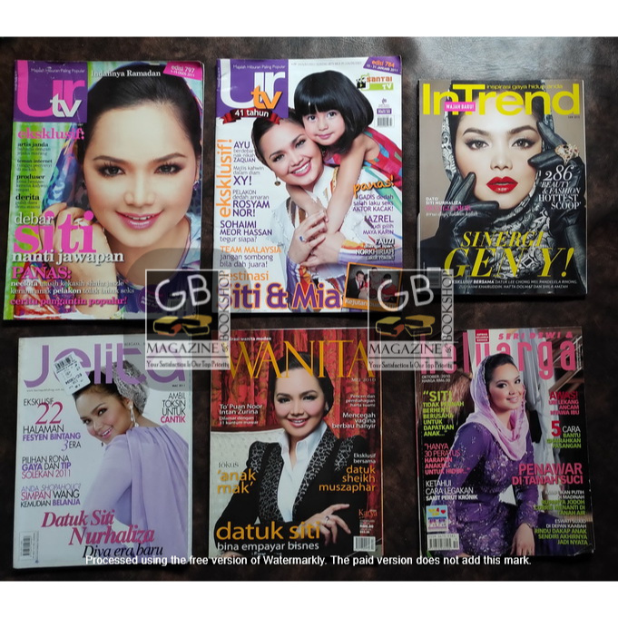 Jual Majalah Malaysia Cover Siti Nurhaliza - Majalah URTV, IN Trends, WANITA, Jelita, Keluarga ...