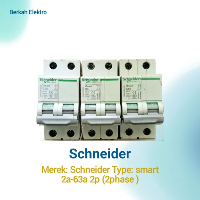 Jual MCB Schneider smart 2a 3a 4a 6a 10a 16a 20a 25a 32a 40a 50a 63a 2p ...