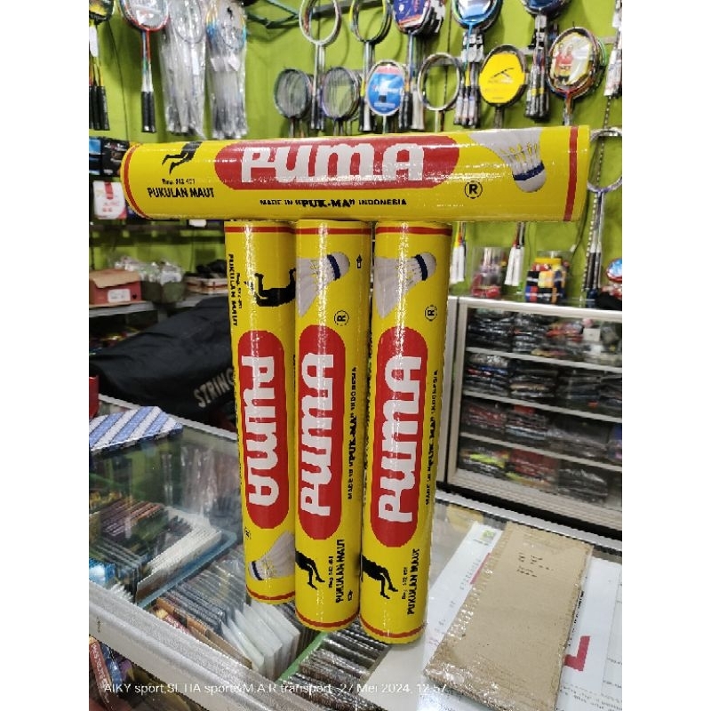 Jual KOK BADMINTON PUMA KUNING ORIGINAL/shuttlecock puma kuning ...
