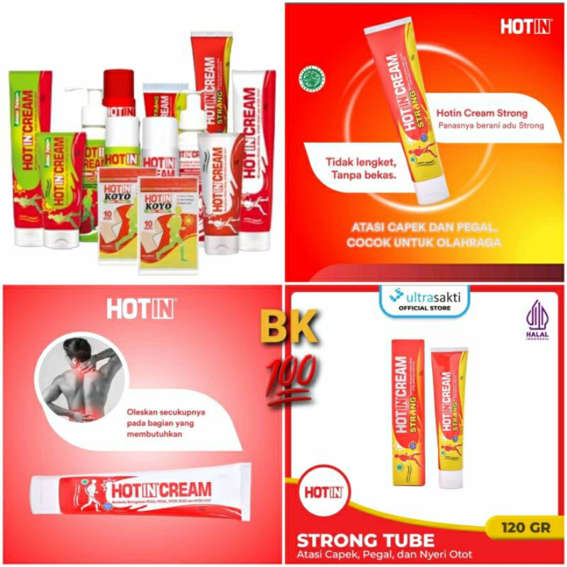 Jual HOTIN CREAM TUBE 60 GR / 120 GR Atasi Capek Pegal Dan Nyeri Otot ...