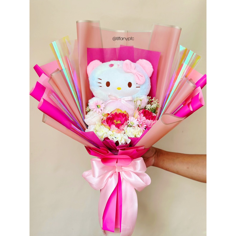 Jual Hand Bouquet Birthday Buket Bunga Palsu Boneka Sanrio Hello Kitty ...