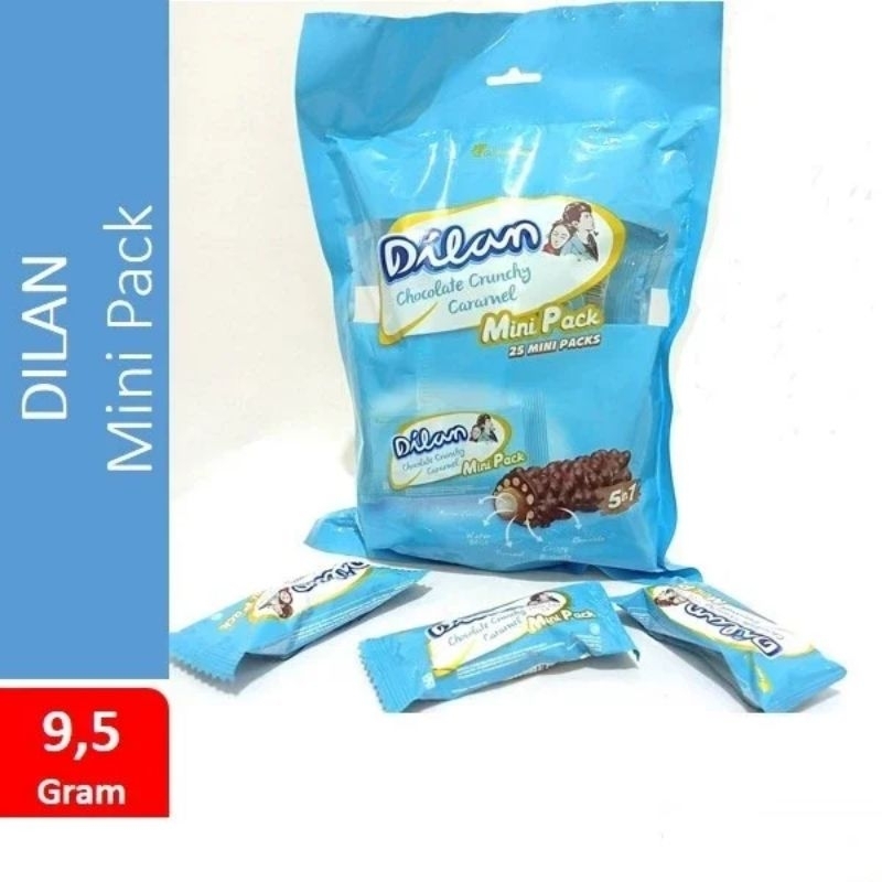 Jual Dilan Mini Pack Chocolate Crunchy Caramel Isi 25 Pcs | Shopee ...