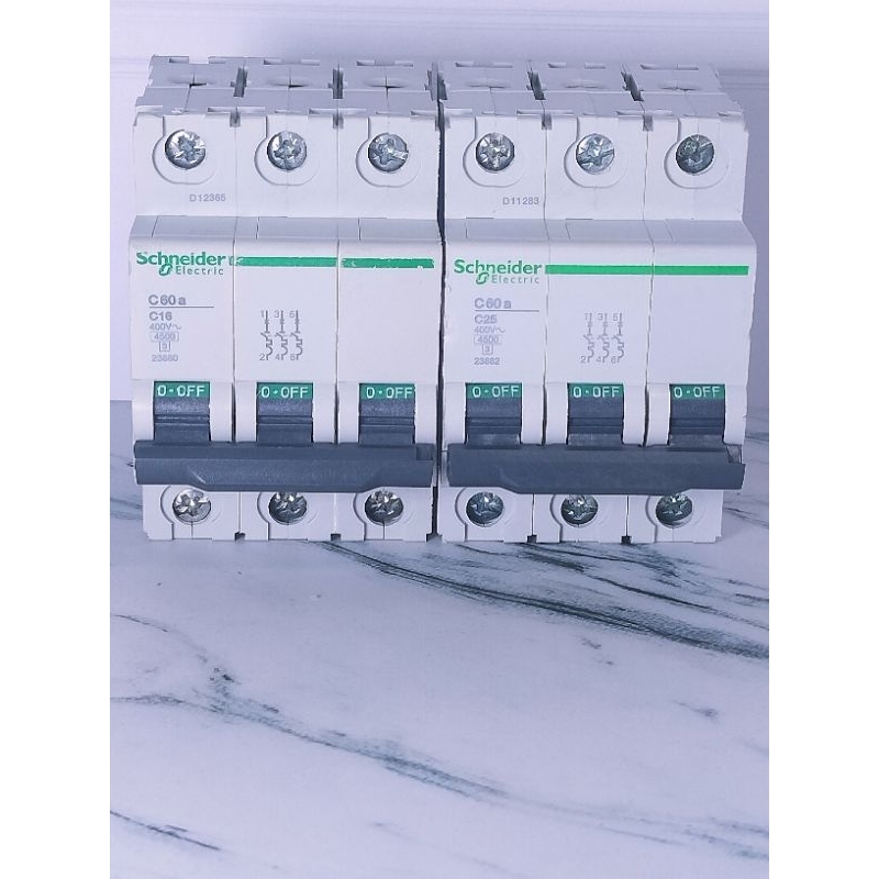 Jual MCB SCHNEIDER 3pas type C60N 10A 16A 20A 25A 32A 40A 50A 63A | Shopee Indonesia