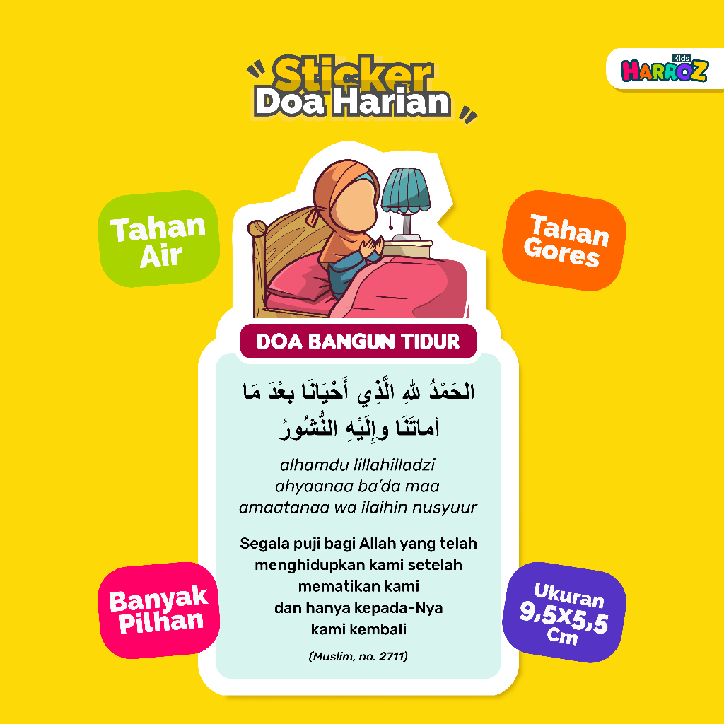 Jual Sticker Doa Harian Stiker Anti Air Vinyl Cut Anak Remaja | Shopee ...
