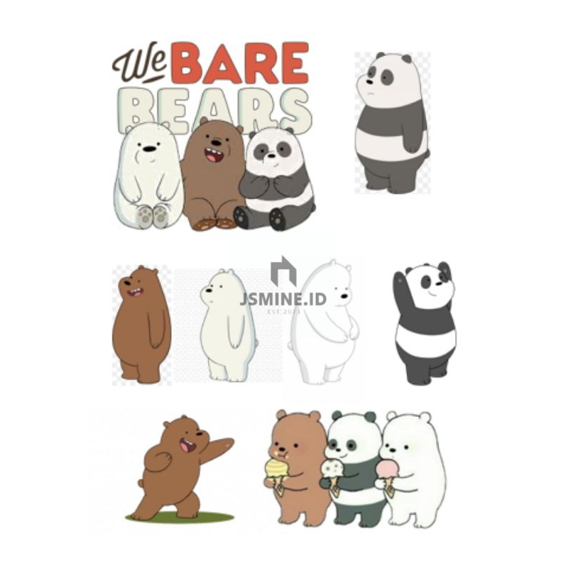 Jual Topper We Bare Bears Custom/Hiasan Kue ULTAH tema beruang | Shopee ...