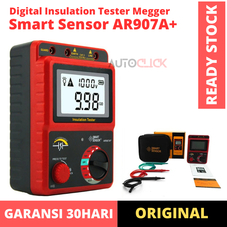 Jual Insulation Resistance Tester Meter Digital Megohmmeter AC/DC ...