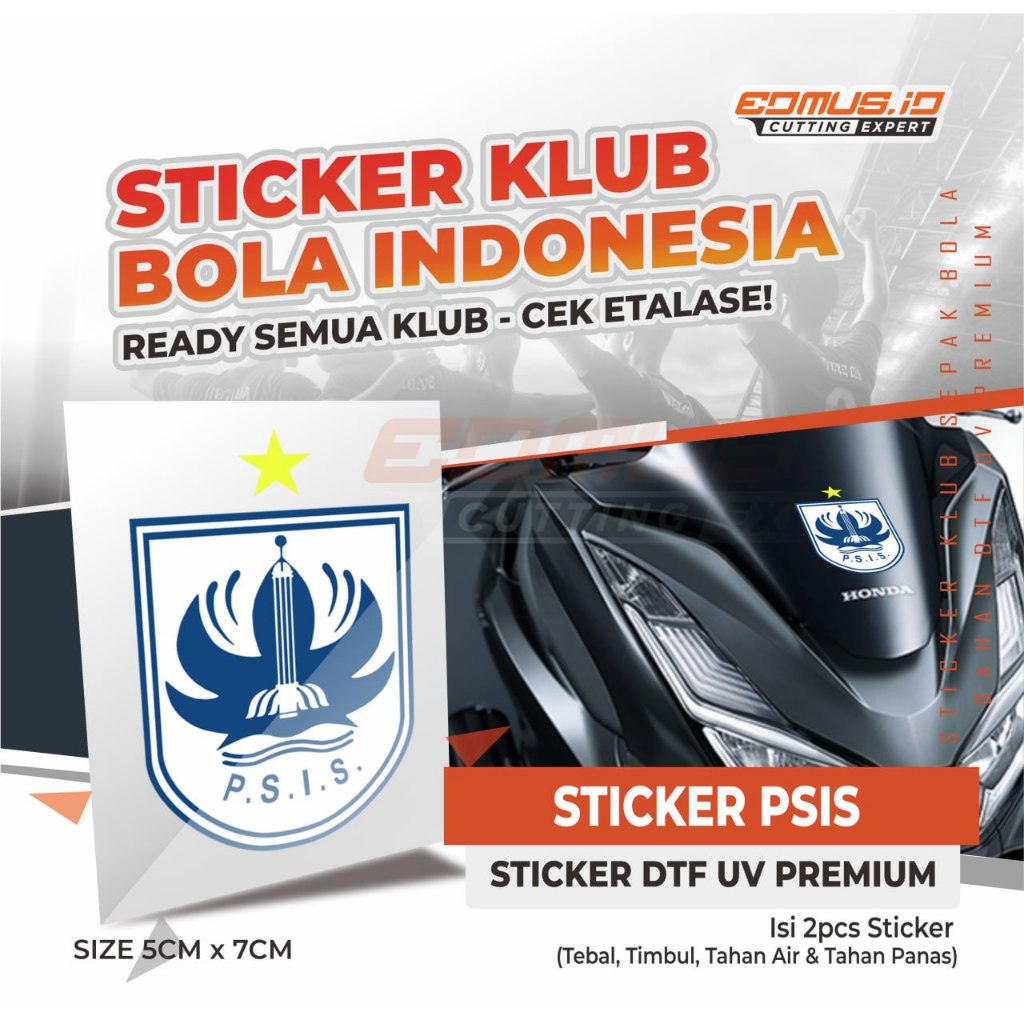 Jual Sticker PSIS - Sticker DTF UV - Seri Klub Sepak Bola Indonesia ...