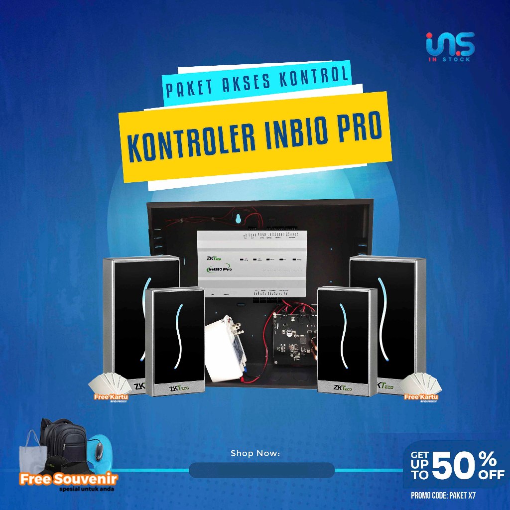 Jual Paket Kontroler Dan Akses Kontrol ZKTECO INBIO 460 PRO Dan ZKTECO ...
