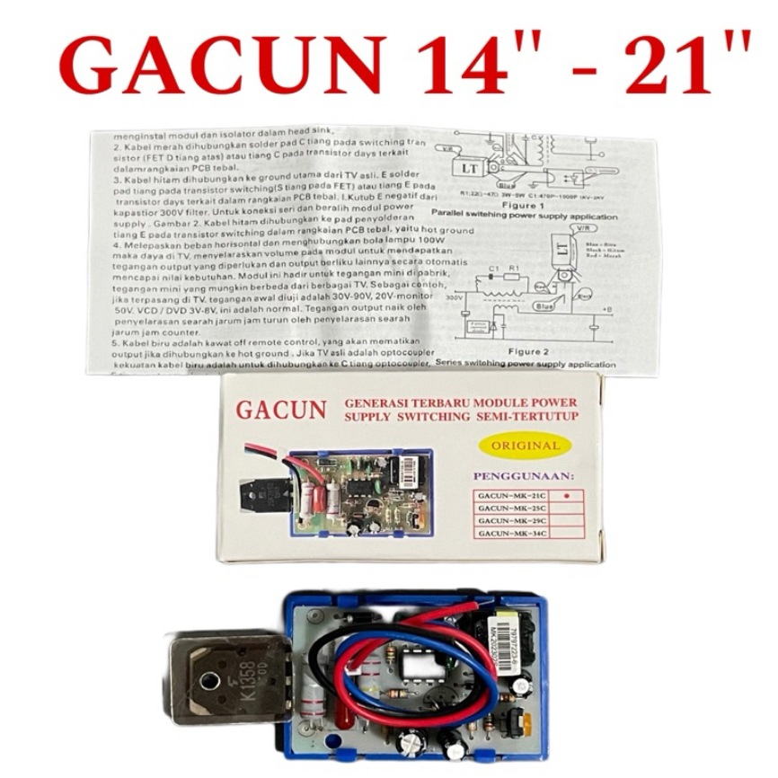 Jual REGULATOR TV GACUN 21" (MK-21C) GACUN 21 INCH POWER KIT GACUN ...