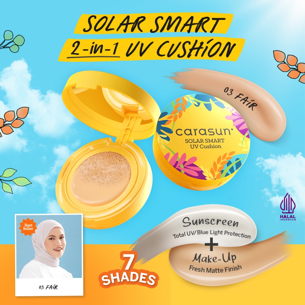 Jual Carasun Solar Smart UV Tint Sun Cushion SPF 50+ PA++++, Shade - 03 ...