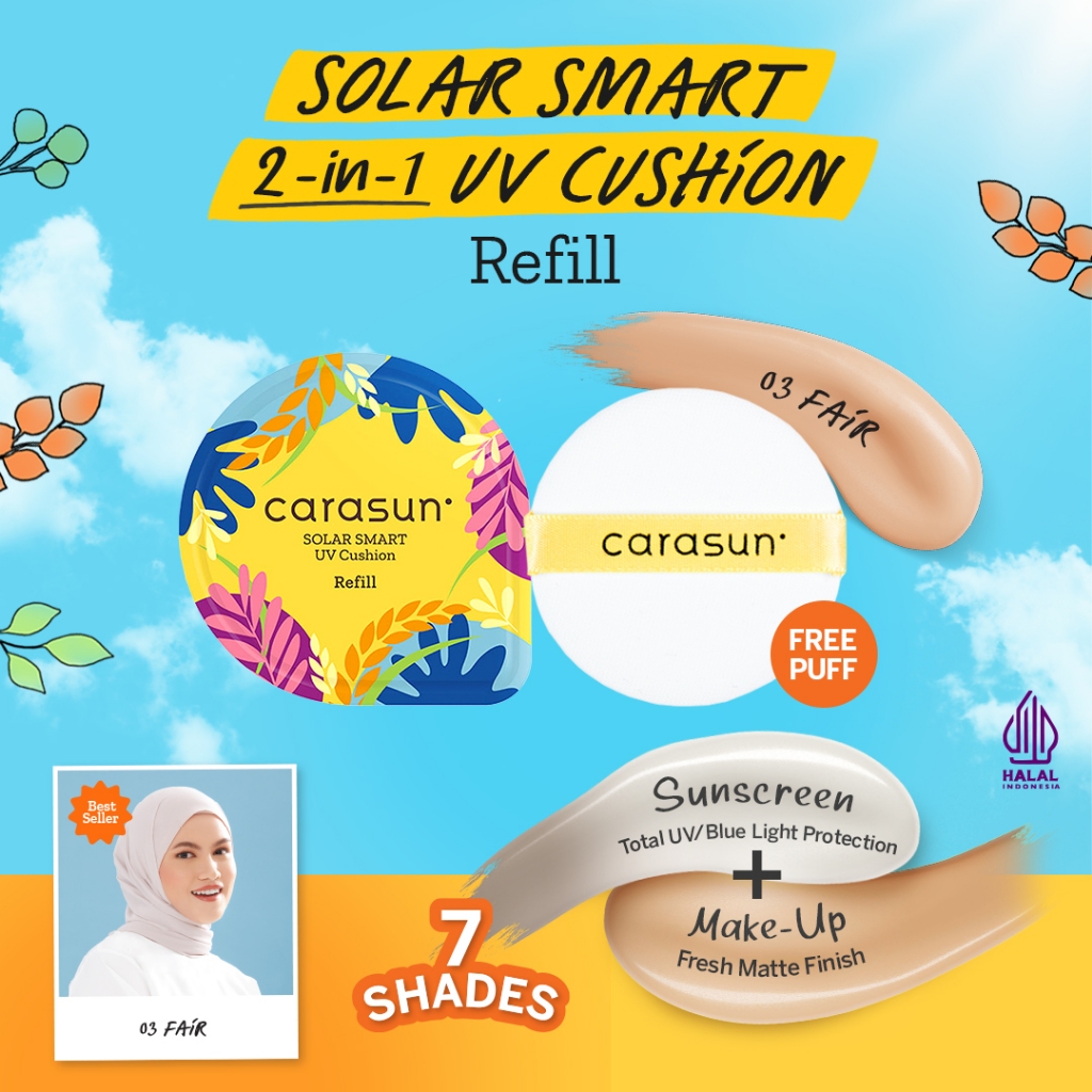 Jual Carasun Solar Smart UV - Sun Cushion SPF 50+ PA++++ Refill ...
