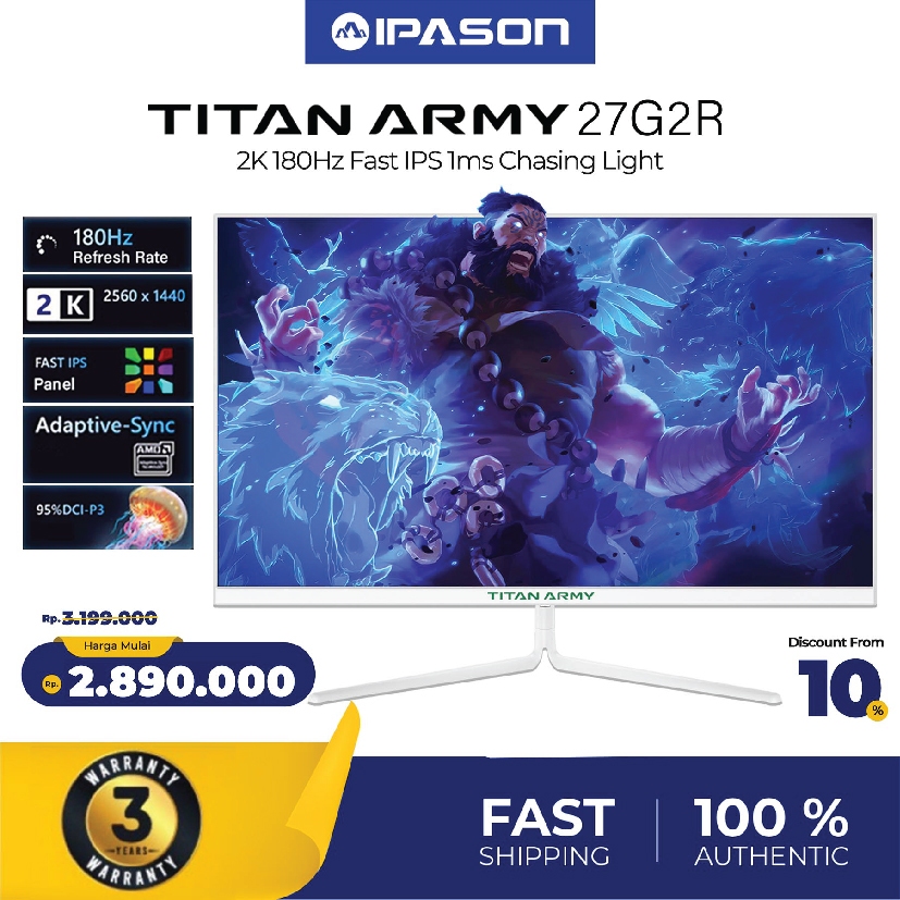 Jual TITAN ARMY 27 inch 2K 180Hz FAST IPS 1ms Chasing Light Gaming ...