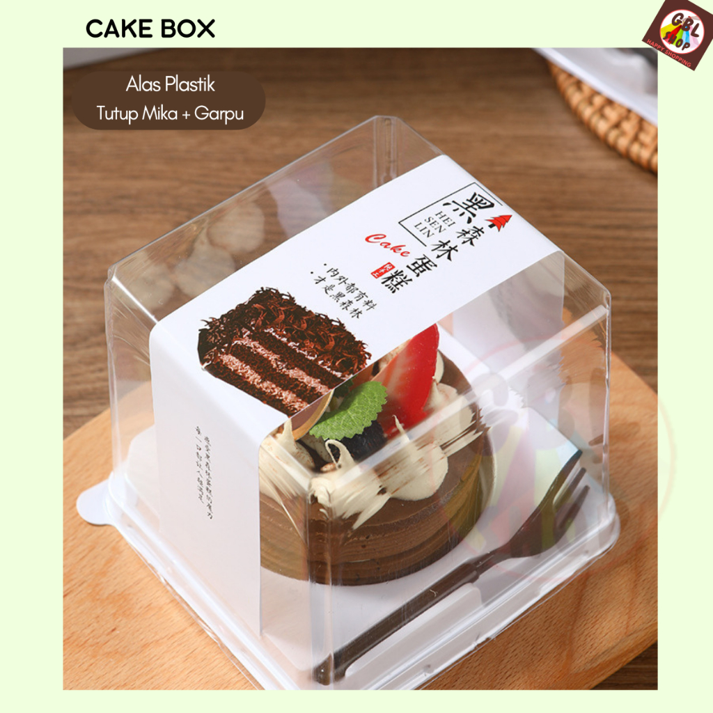 Jual Kotak Kue Mika 11x10,5x10 Tempat Kue Bolu Roti Cake Box Plastic ...
