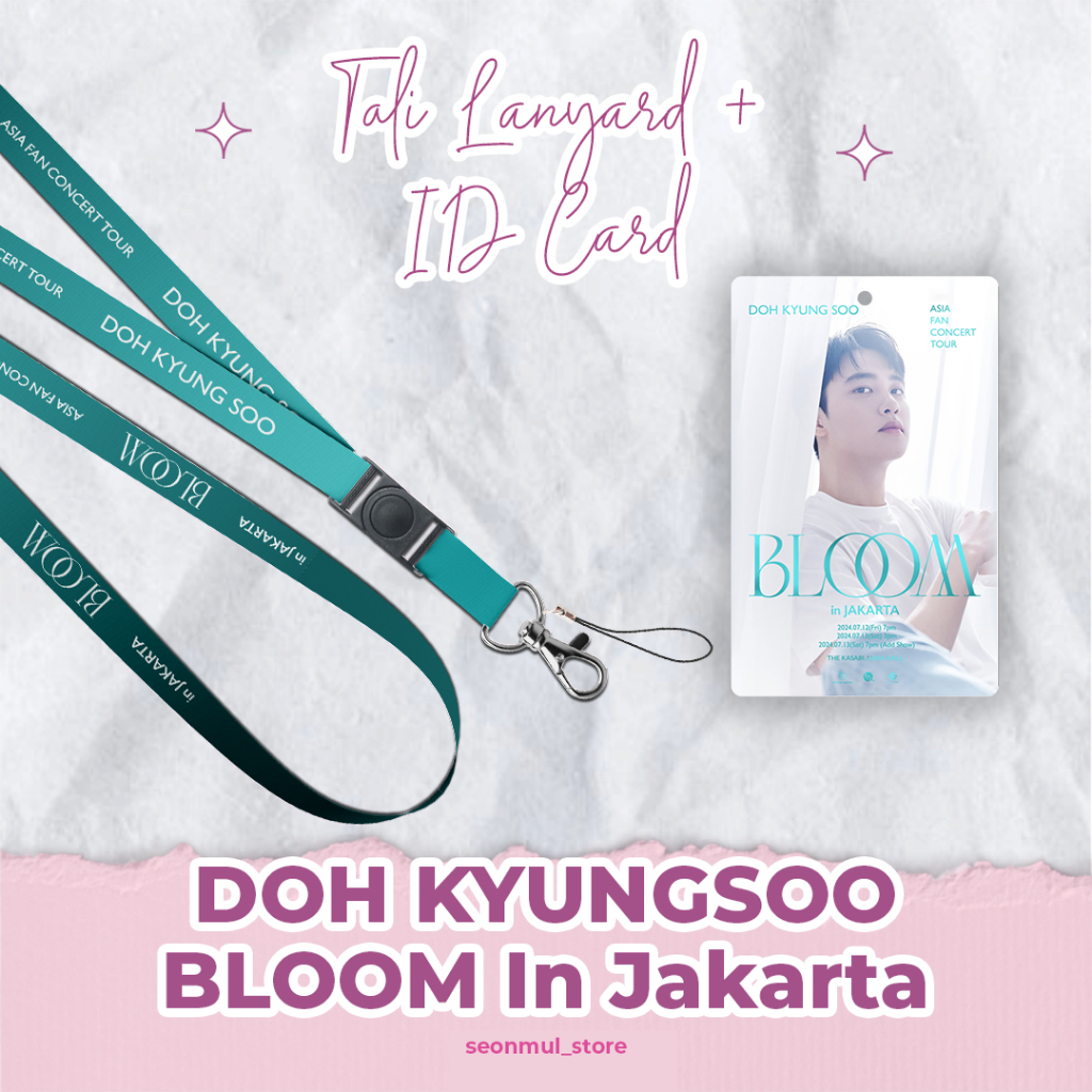 Jual LANYARD + ID CARD DOH KYUNGSOO ASIA FAN CONCERT TOUR BLOOM IN JAKARTA / TALI HP CAHOL PC ...