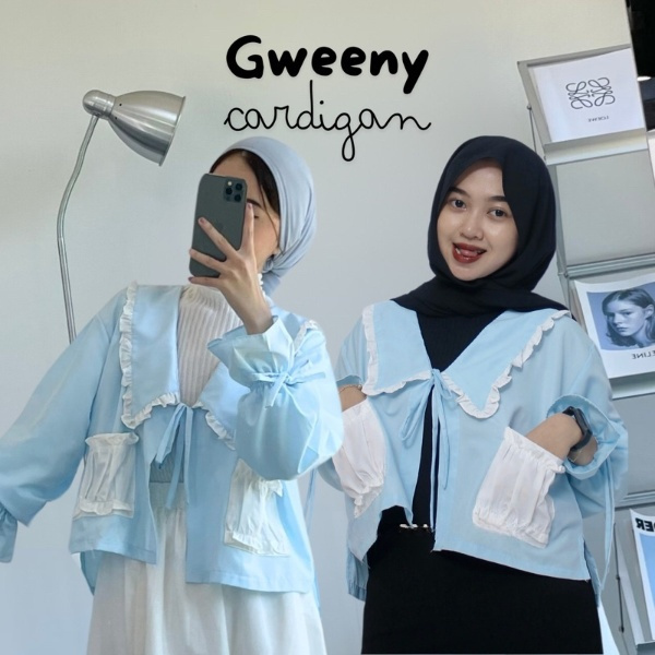 Jual RX FASHION - GWEENY CARDIGAN / CARDIGAN OUTER CROP TALI KERAH LUCU ...