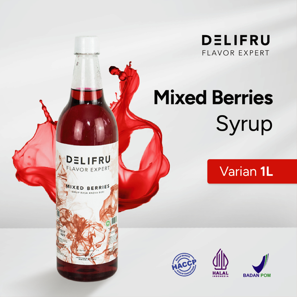 Jual Delifru Mixed Berries Syrup 1 Liter - Sirup Aneka Buah Beri ...