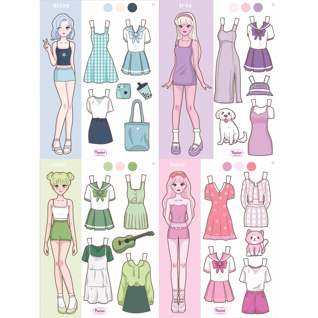 Jual Korean Paper Doll Dress Up Girls Baju Bajuan Korea Bongkar Pasang ...