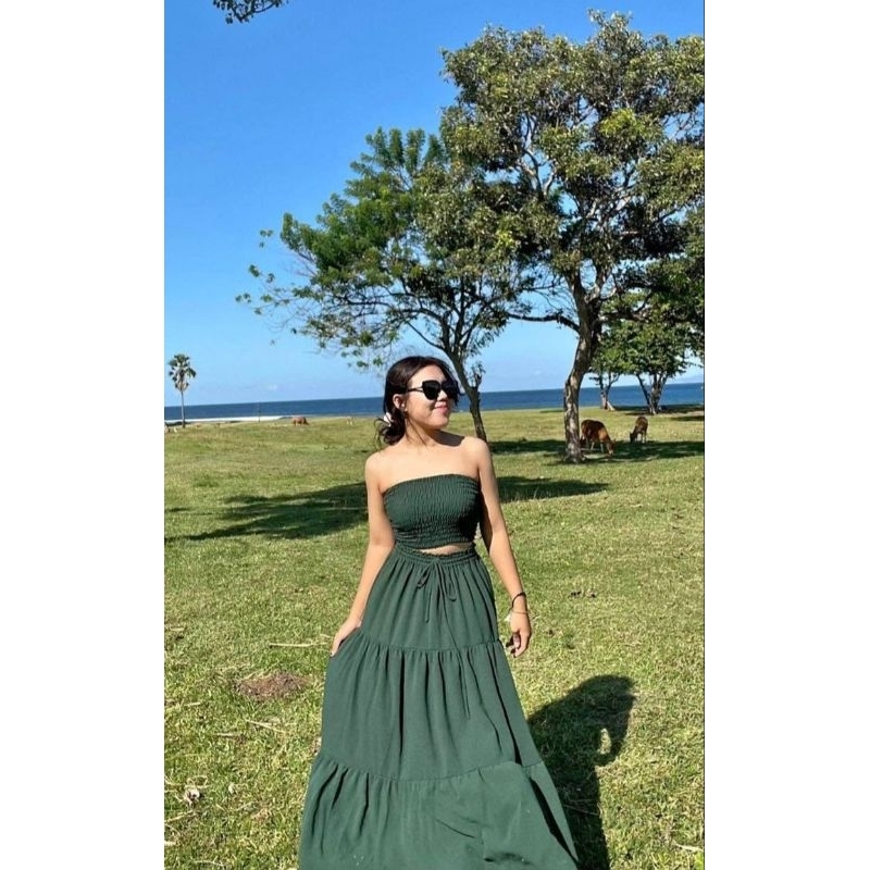 Jual (Free Gift) One Set Lyodra/ Setelan Kemben + Rok Canda tutu bahan ...