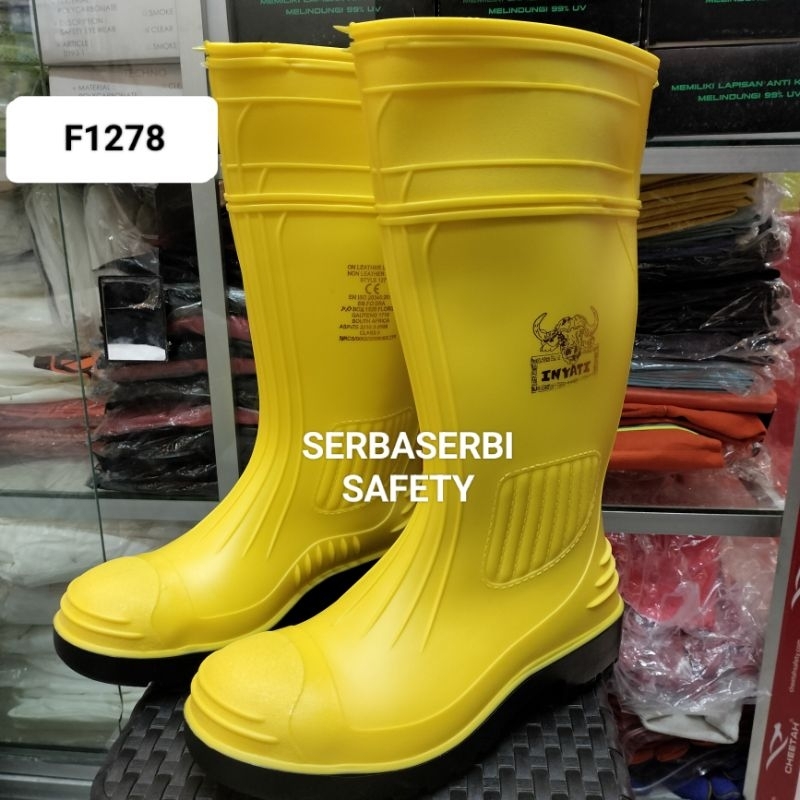 Jual SEPATU BOOTS INYATI TERBARU SEPATU BOOTS PROYEK PVC KARET F1278 ...