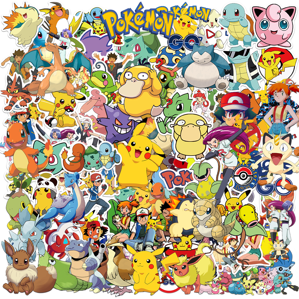 Jual Hot Kartun Pokemon Stiker lucu Pikachu Anti Air Stikers Berperekat ...