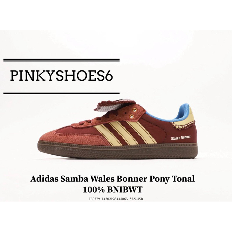 Jual Sepatu Samba Wales Bonner Pony Tonal Burgundy 100% BNIBWT | Shopee ...