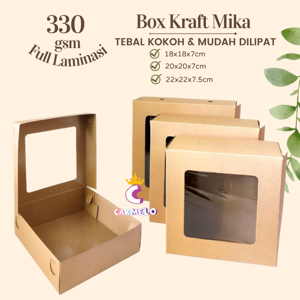 Jual Dus Kue Jendela / Box Kue Window / Dus Nasi Laminasi / Dus Kraft ...
