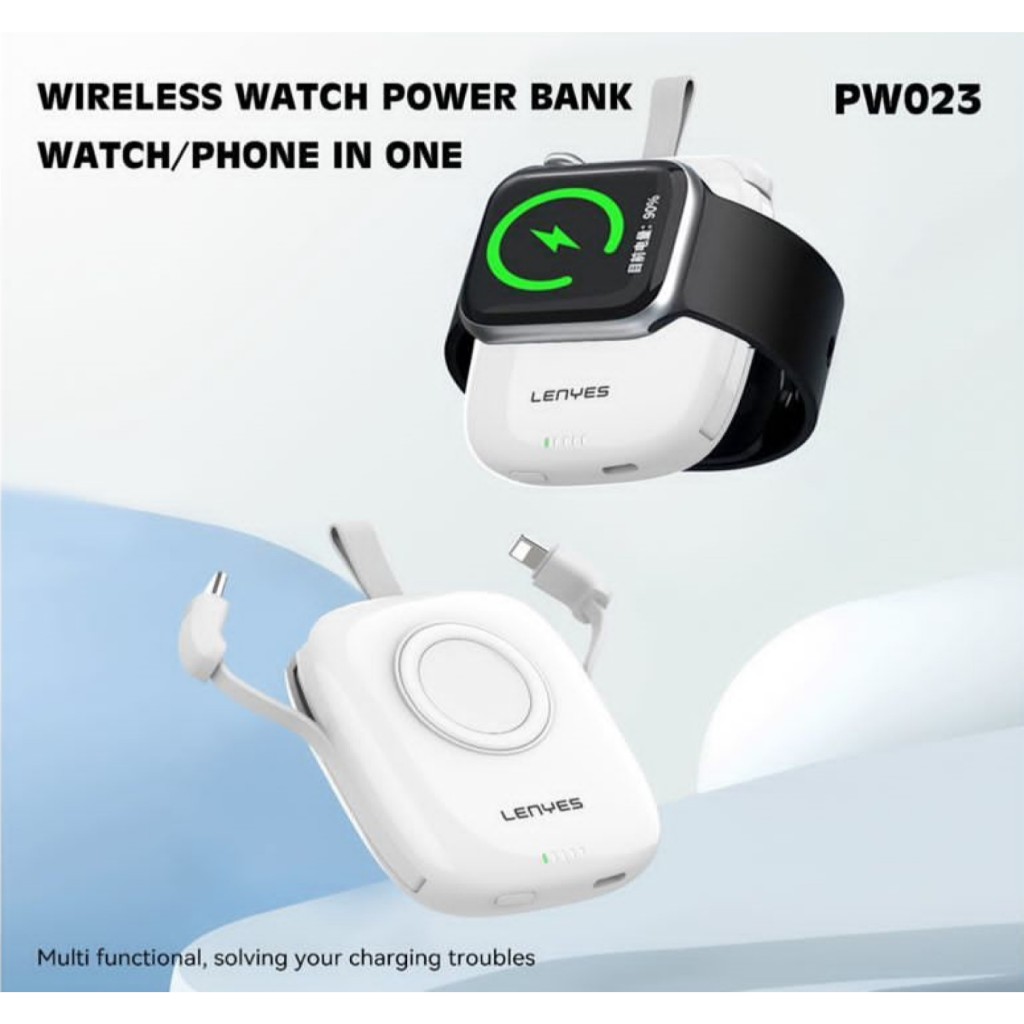Jual Powerbank LENYES PW023 Fast Charging 5000mAh Magsafe SmartWatch ...