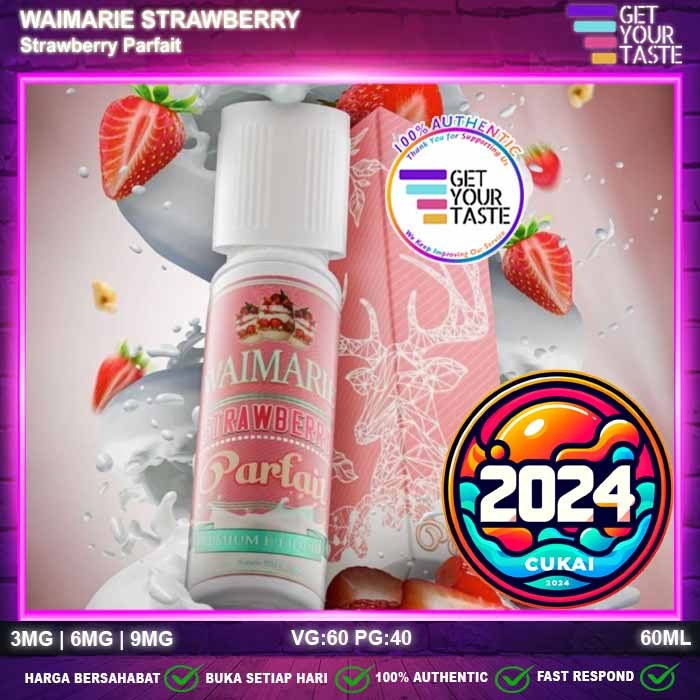 Jual Liquid Waimarie Strawberry Parfait 60ML by Waimarie Juice x Jurex ...