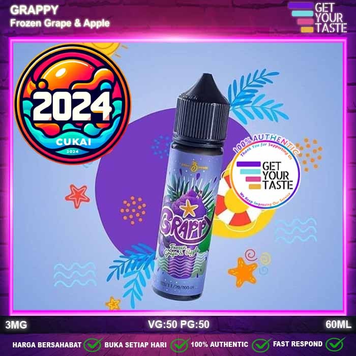 Jual Liquid Grappy by CMW Emkay Brewer - Frozen Grape and Apple - 3mg ...
