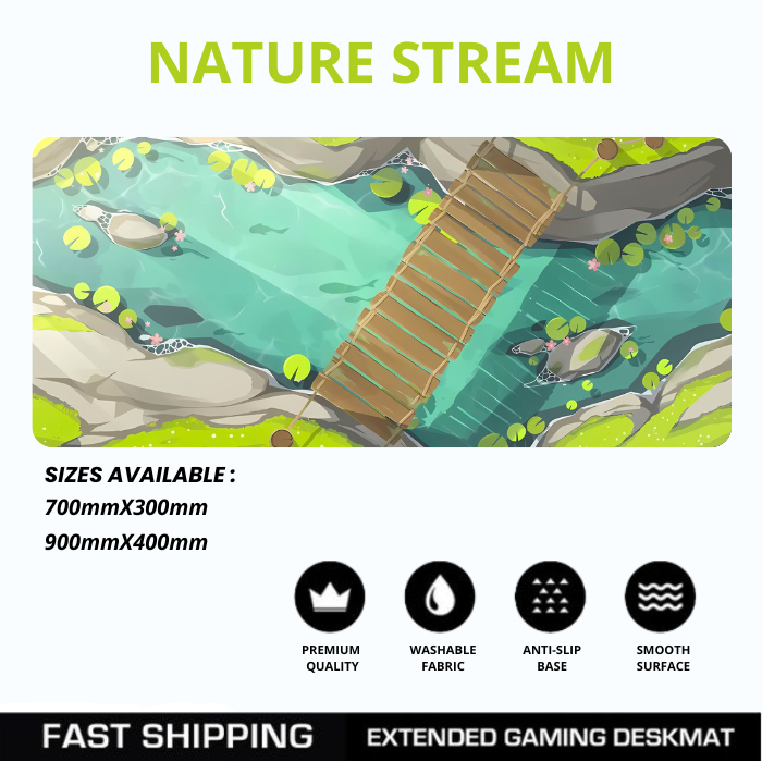 Jual Nekomech Deskmat Deskpad Mouse Pad Nature Stream XL Large | Shopee Indonesia