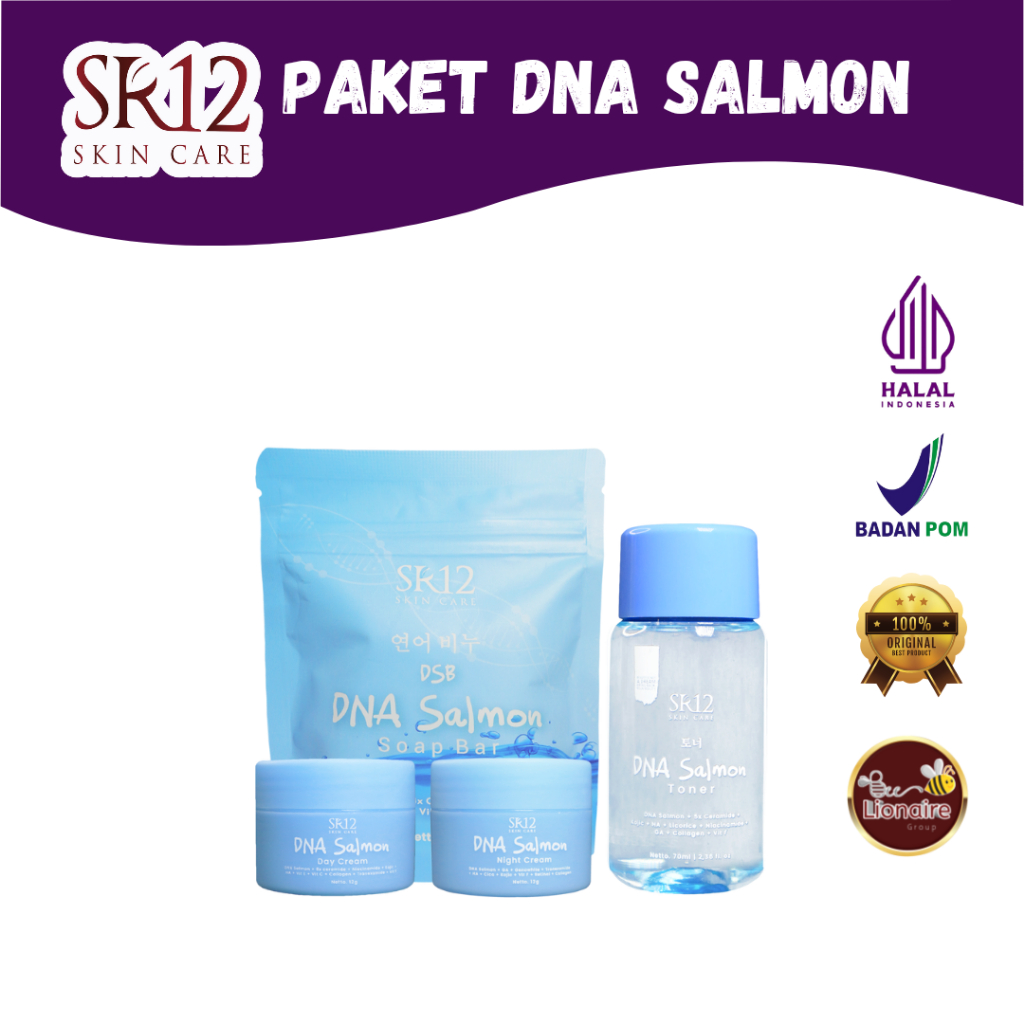 Jual PAKET DNA SALMON SR12 ORIGINAL AMAN BPOM MEMBANTU MENCERAHKAN WAJAH MENJADI BERKILAU DAN ...