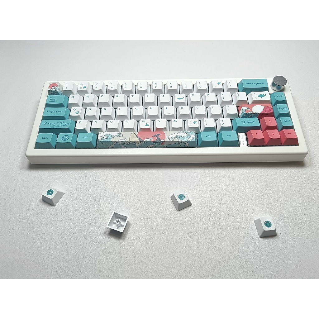 Jual Nekomech Japanese Keycaps Japanese Sea Waves - PBT Dyesub OEM ...