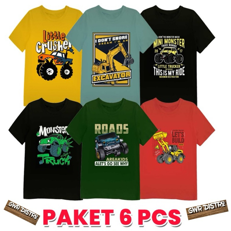Jual Kaos Anak-Anak Sampai Remaja 65Rb Dapat 6 Kaos Anak Motif Distro ...