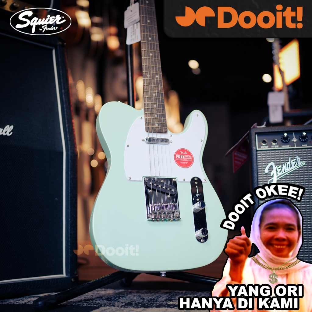 Jual Squier FSR Sonic Telecaster w/White Pickguard Laurel FB Electric Guitar Elektrik - SURF ...