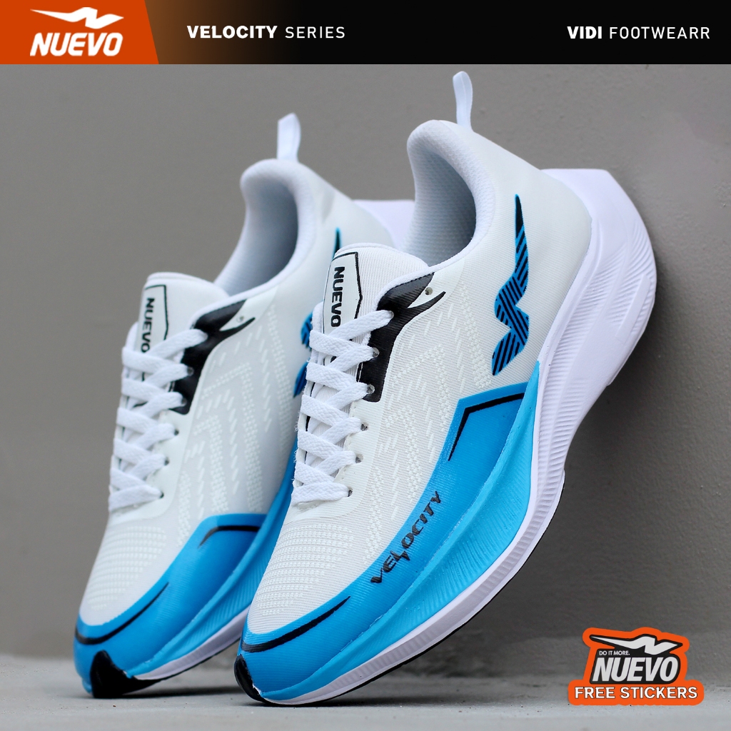 Jual SEPATU RUNNING JOGGING NEW NUEVO VELOCITY PUTIH BIRU OLAHRAGA LARI ...