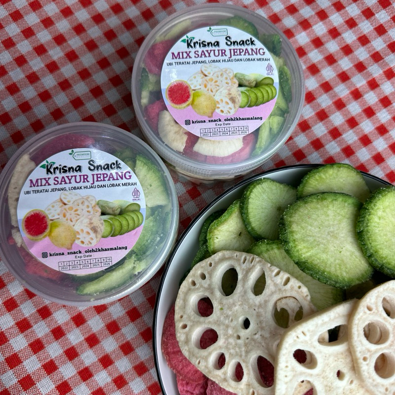 Jual KERIPIK SAYUR MIX JEPANG (LOTUS UBI TERATAI JEPANG, LOBAK HIJAU ...
